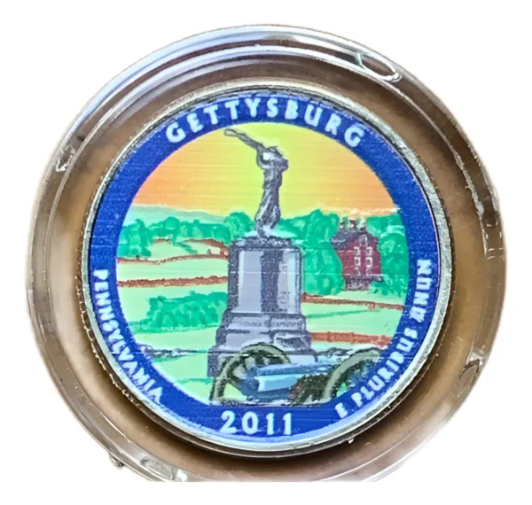 Robmar-USA-Quarter 25 Cents-2011-N°6-Parque Gettysburg – Robmar Numismatica
